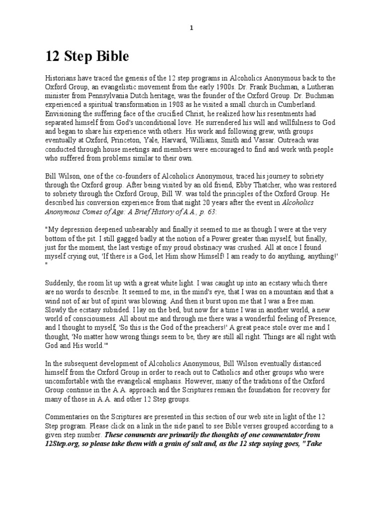 12 Step Bible: Anonymous Comes of Age: A Brief History of A.A., P. 63 ...