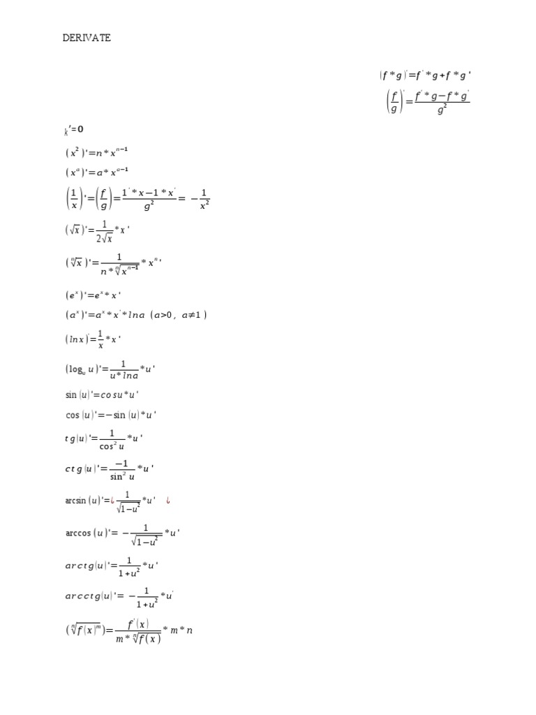 F G F G F G G: Derivate | PDF