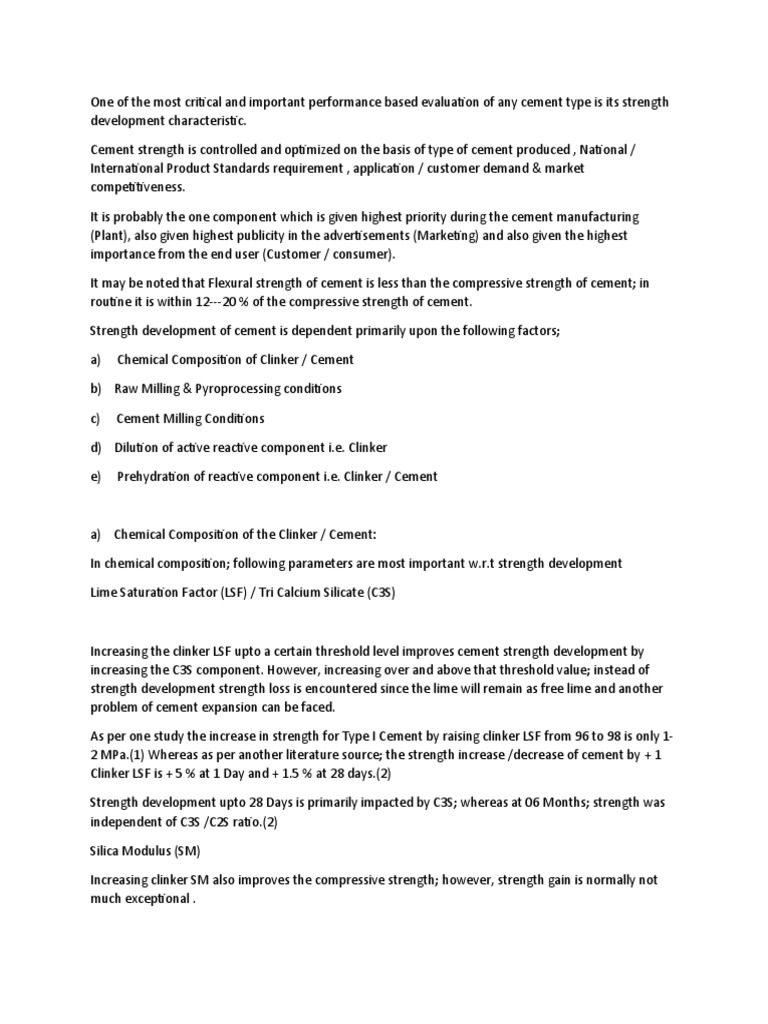 Cement Strength Development | PDF | Cement | Composite Material