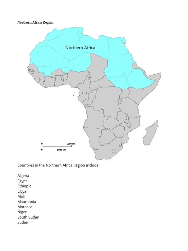 Northern Africa Countries List | PDF