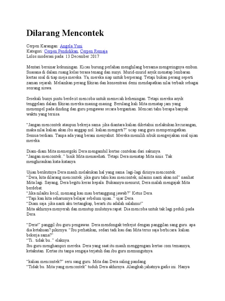 Dilarang Mencontek | PDF