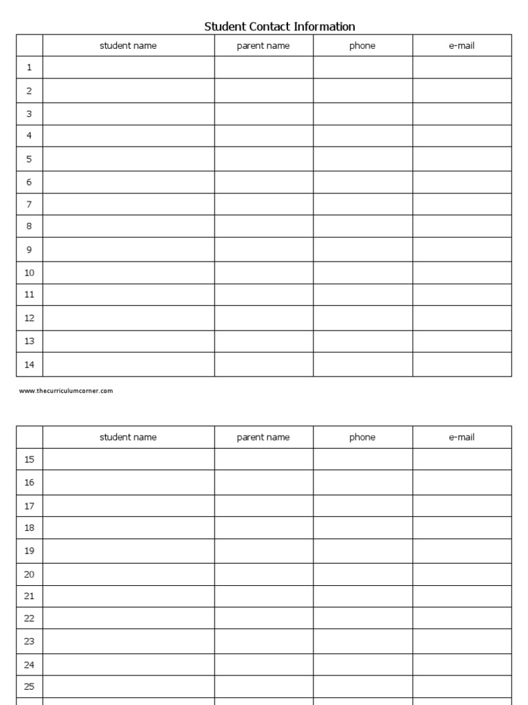 Studentcontactinfo | PDF