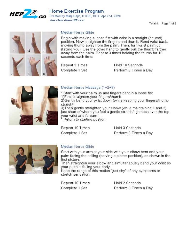 HEP2GO Carpal Tunnel Program PDF | PDF | Hand | Elbow