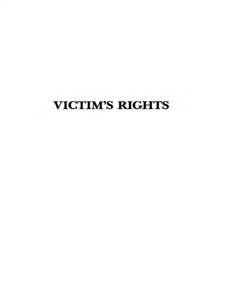 Victims Rights PDF | PDF | Crime & Violence | Crime Thriller