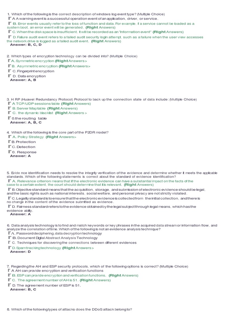 H12-711 HCIA - Security | PDF | File Transfer Protocol | Computer Network