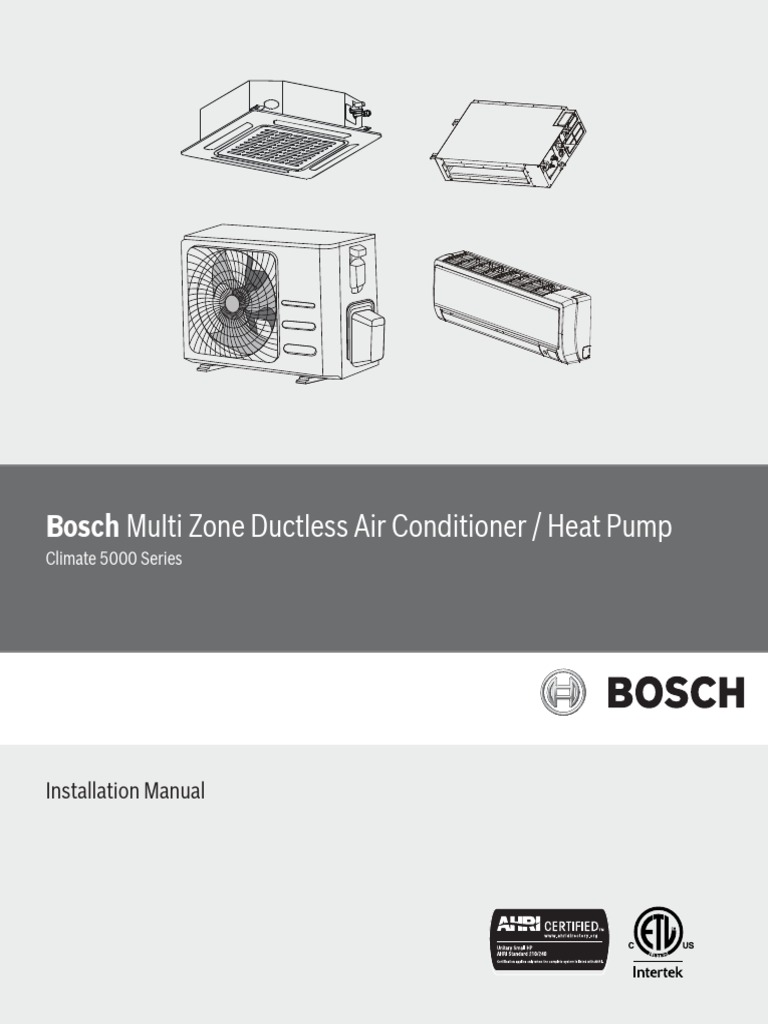 Bosch Multi Zone Ductless Air Conditioner / Heat Pump: Installation ...