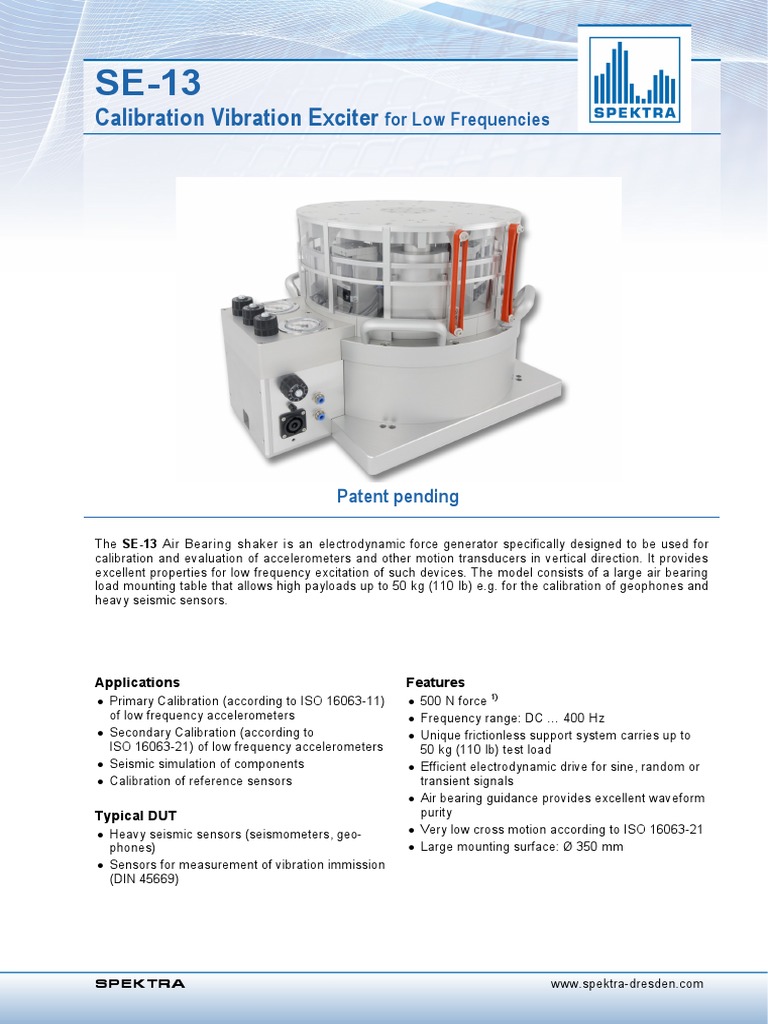 Calibration Vibration Exciter: For Low Frequencies | PDF ...
