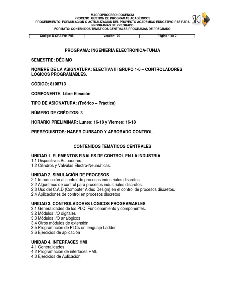 ElectivaIII Controlog Program | PDF