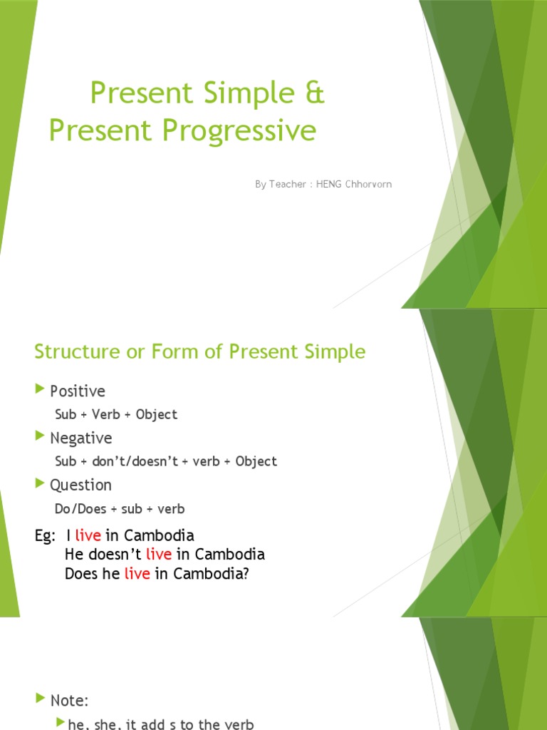 Present Simple & Present Progressive | PDF