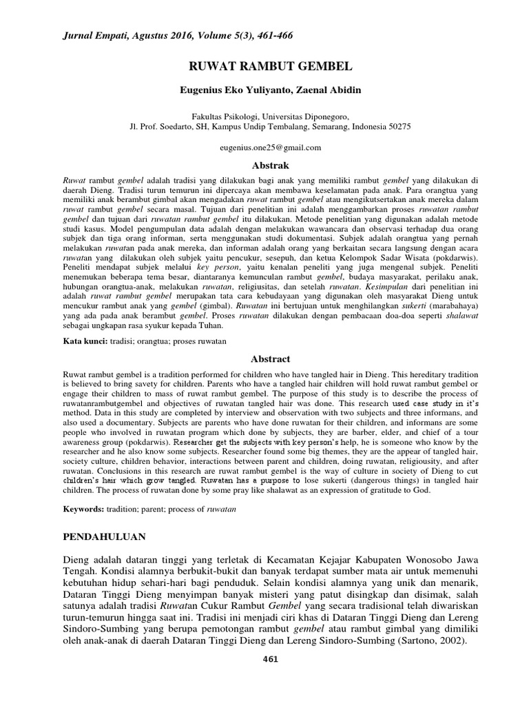 Jurnal Rambut Gimbal | PDF