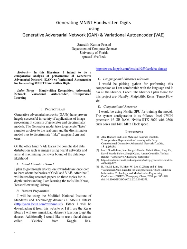 Report On GAN Vs VAE For Handwritten Text Generation | PDF ...