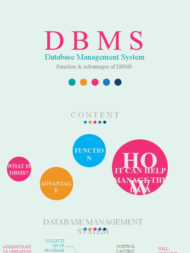 Database Management System: Function & Advantages of DBMS | PDF | Information Management | Databases