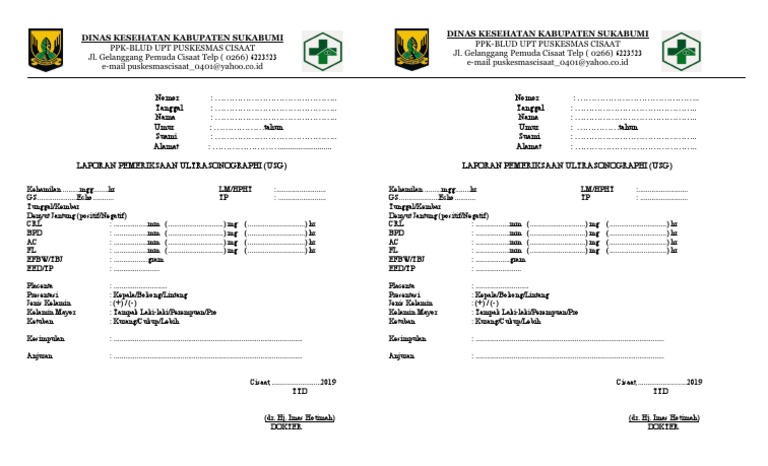 Surat Keterangan USG | PDF