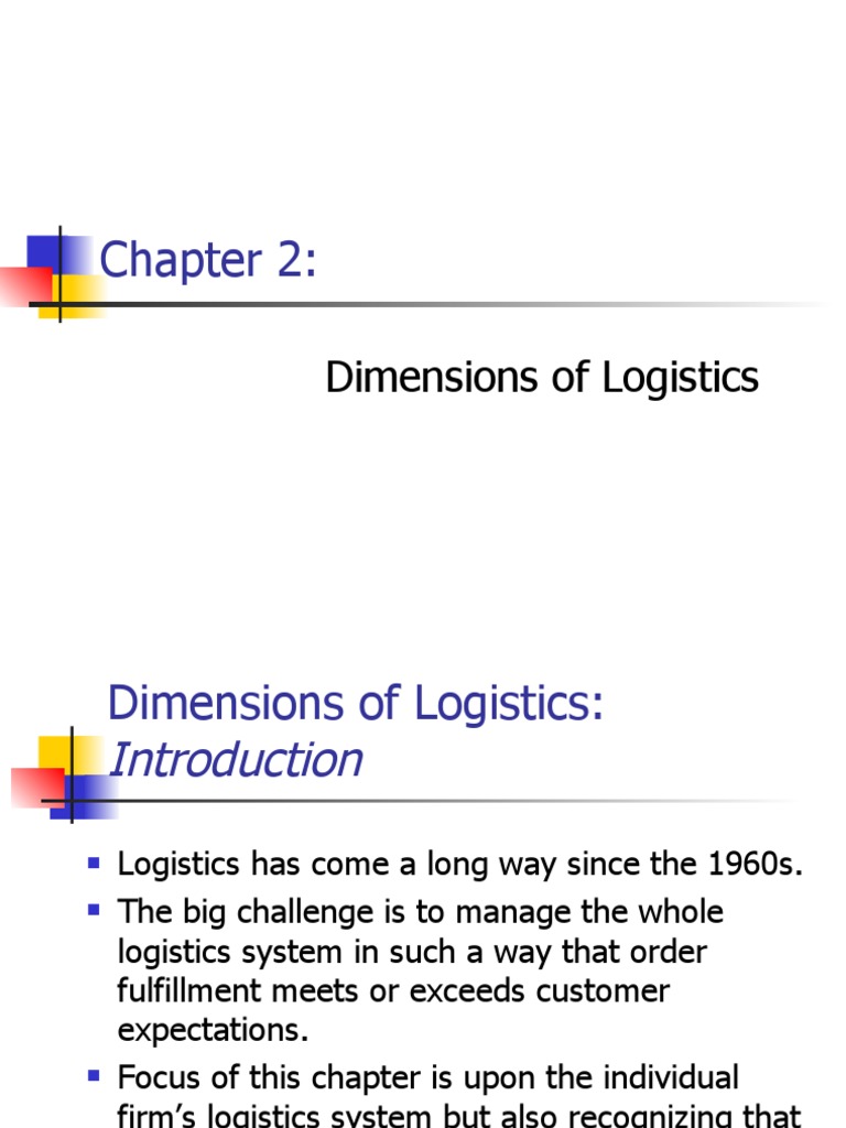 Dimensions of Logistics | PDF | Logistics | Warehouse