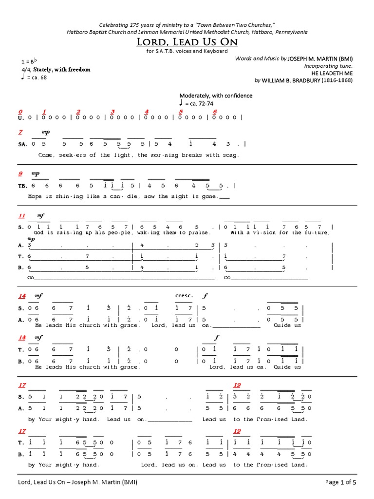 Lord, Lead Us On (Not Angka SATB) | PDF | Christian Theological ...
