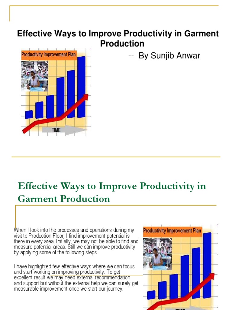Improve Garment Production Productivity with Effective Methods | PDF ...