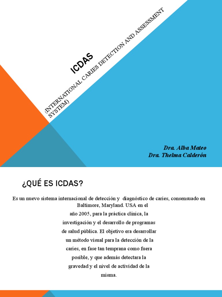 ICDAS PARA TRABAJAR y Ejercicio | PDF | Diente | Esmalte de dientes