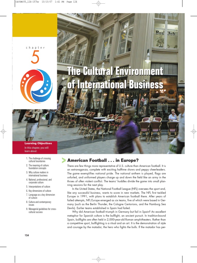The Cultural Environment of International Business | PDF | Socialization | Value (Ethics)