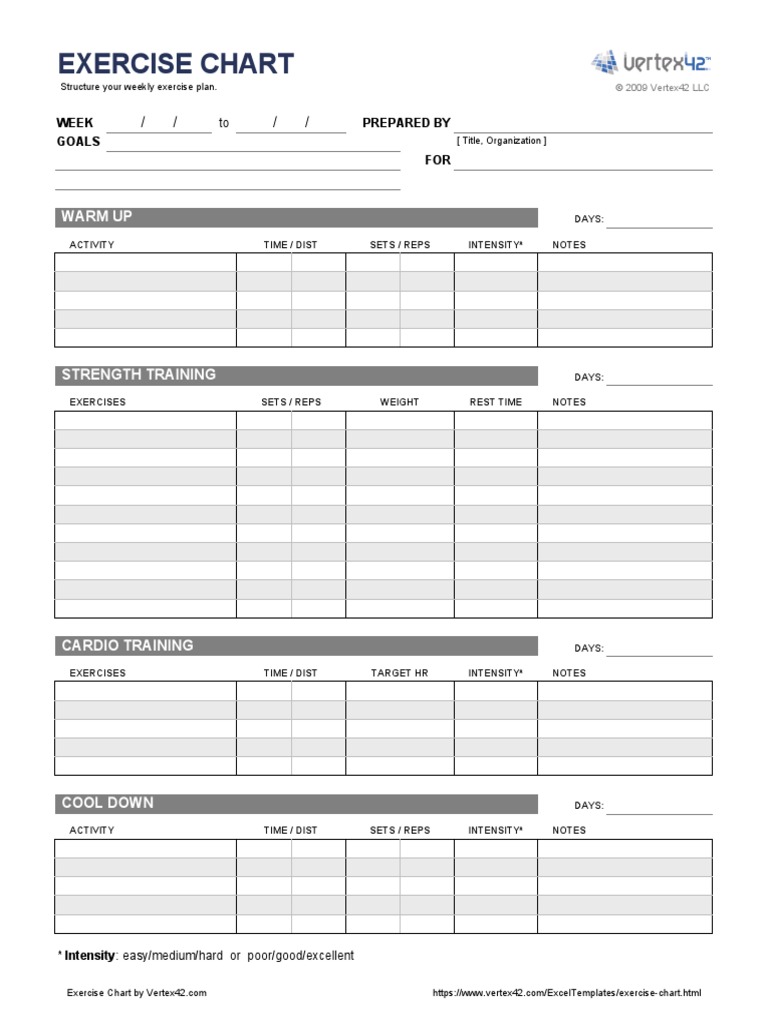 Exercise Chart | PDF