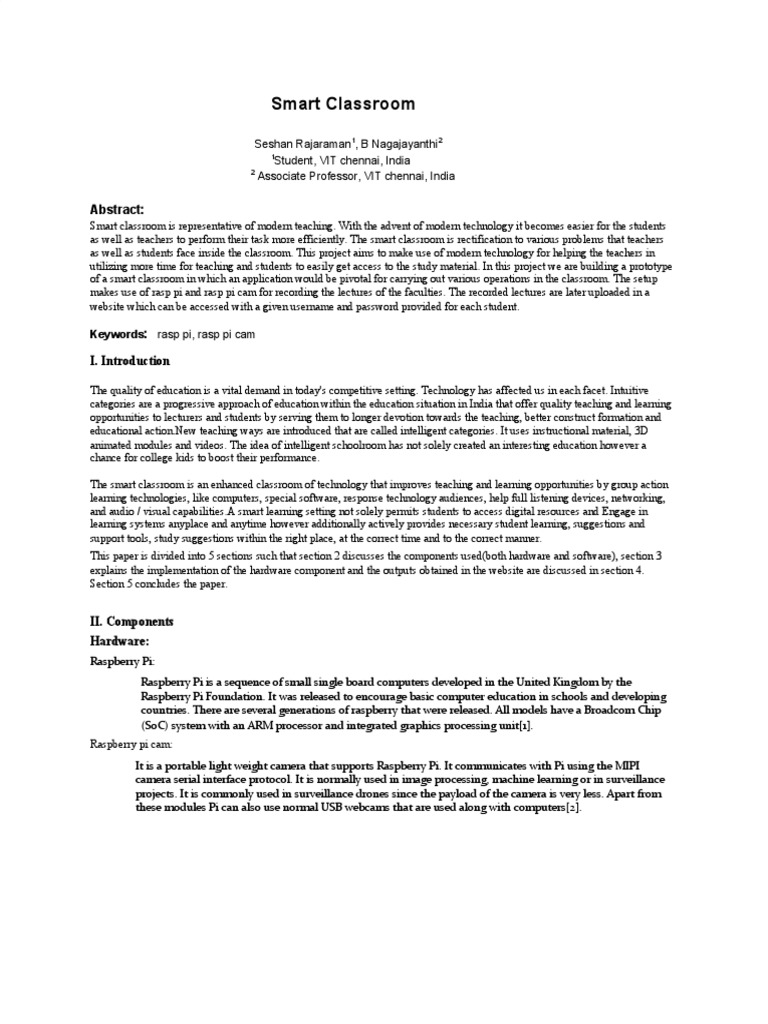 Smart Classroom Tech with Raspberry Pi | PDF | Php | Raspberry Pi