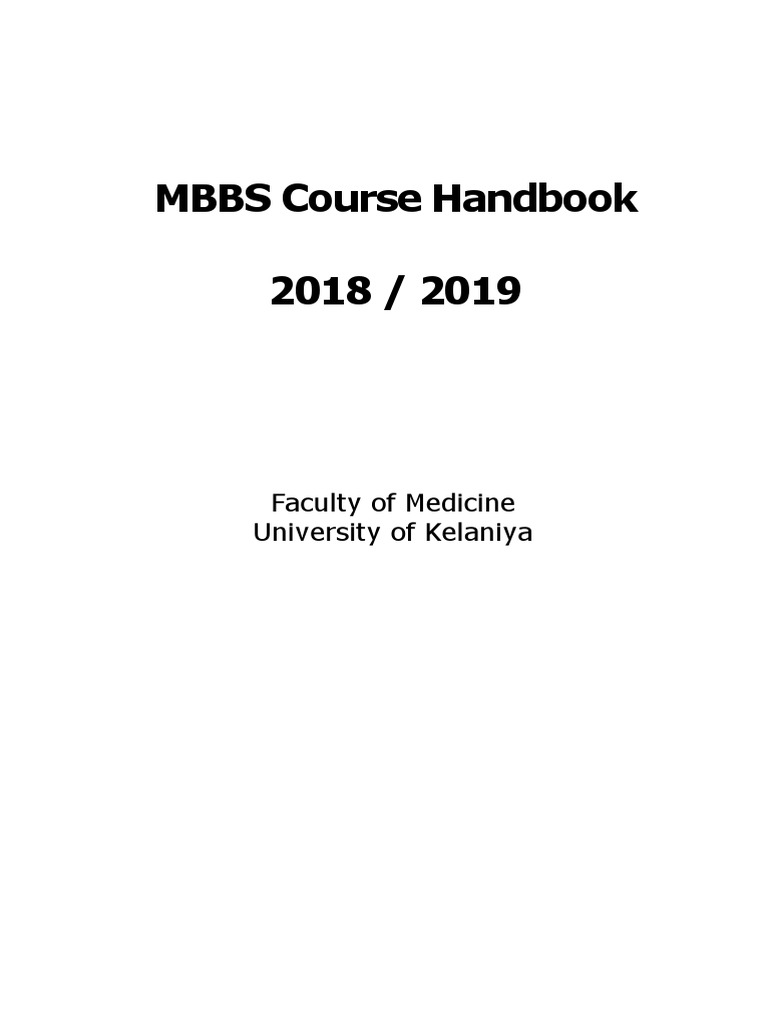 2020MBBS Hand Book | PDF | Endocrine System | Gastrointestinal Tract