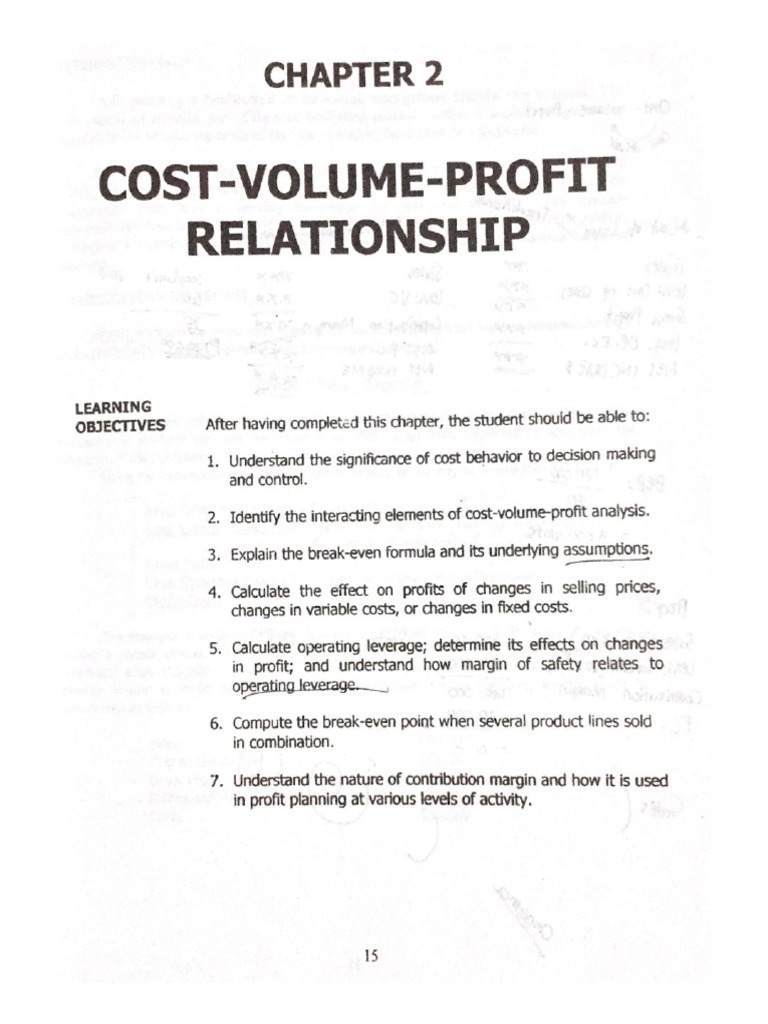 Chapter 2 CVP Relationship | PDF