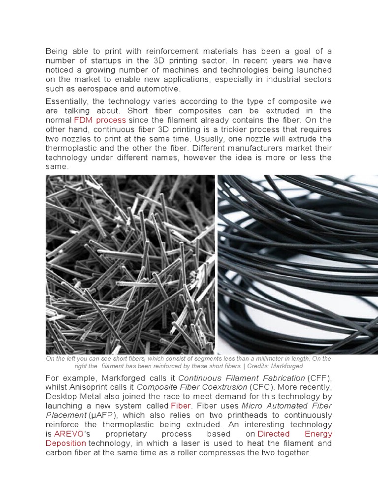 Continuous Filament Fabrication (CFF) | PDF