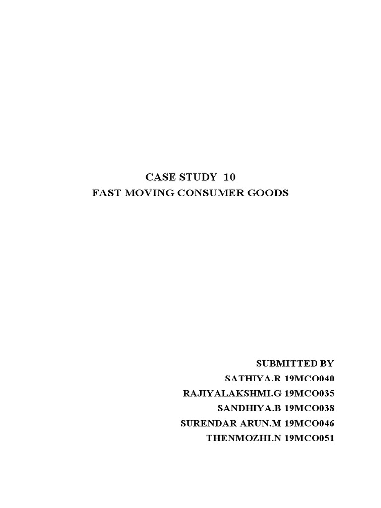 Case Study Fmcg Pdf Nestlé Business