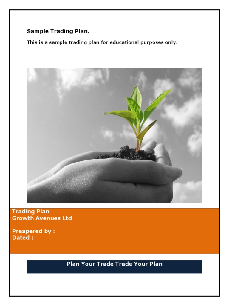 This Is A Sample Trading Plan For Educational Purposes Only | PDF ...