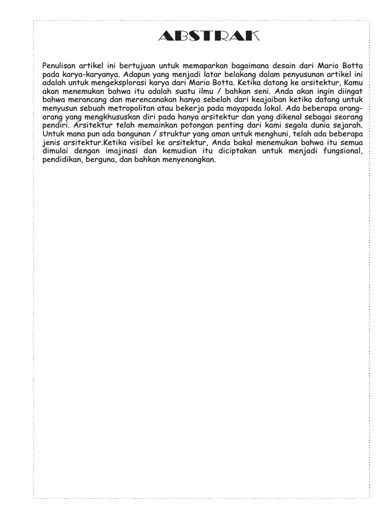 Desain Arsitektur Mario Botta | PDF | Seni