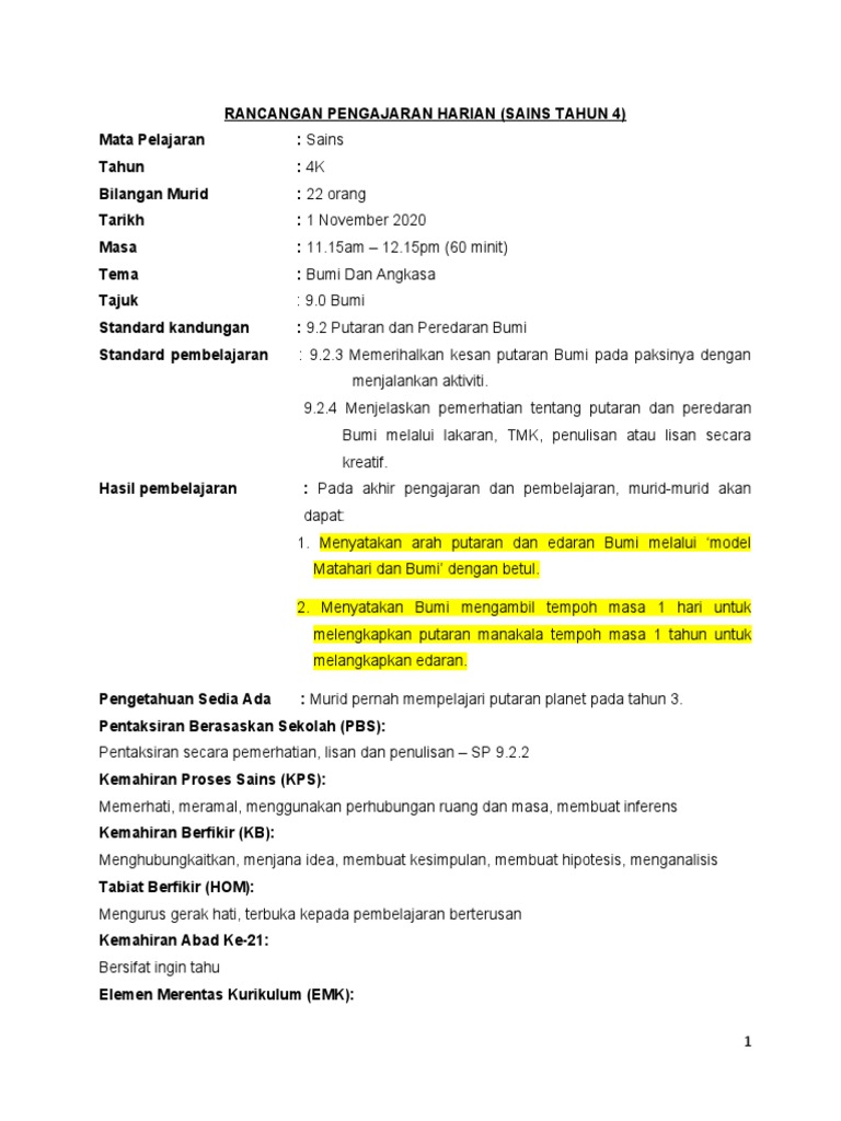 ScT4 RPH - 25 - 10 - 2020 | PDF