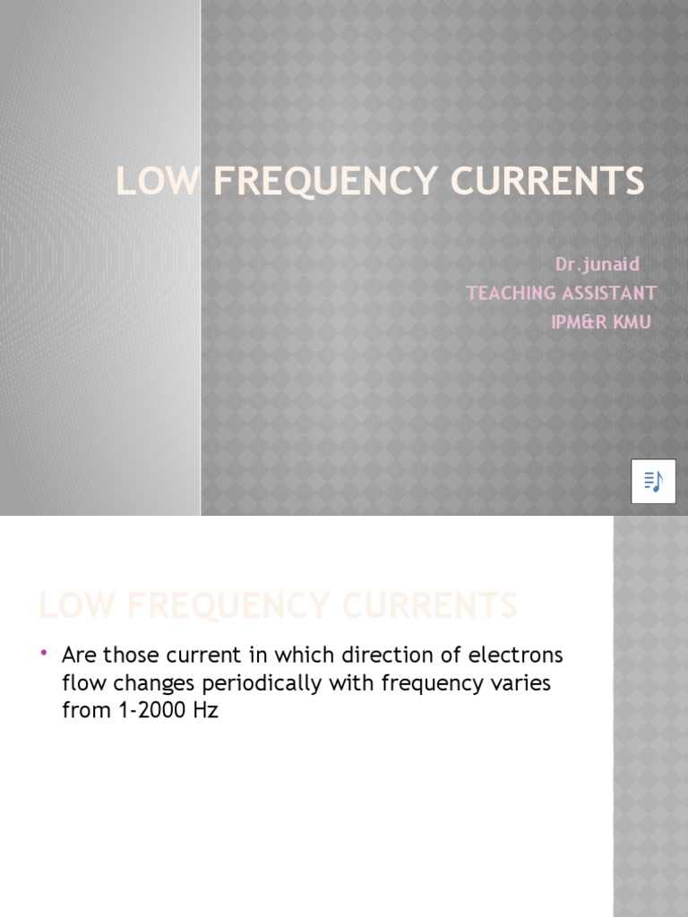 Low Frequency Current in Electrotherapy | PDF | Alternating Current ...