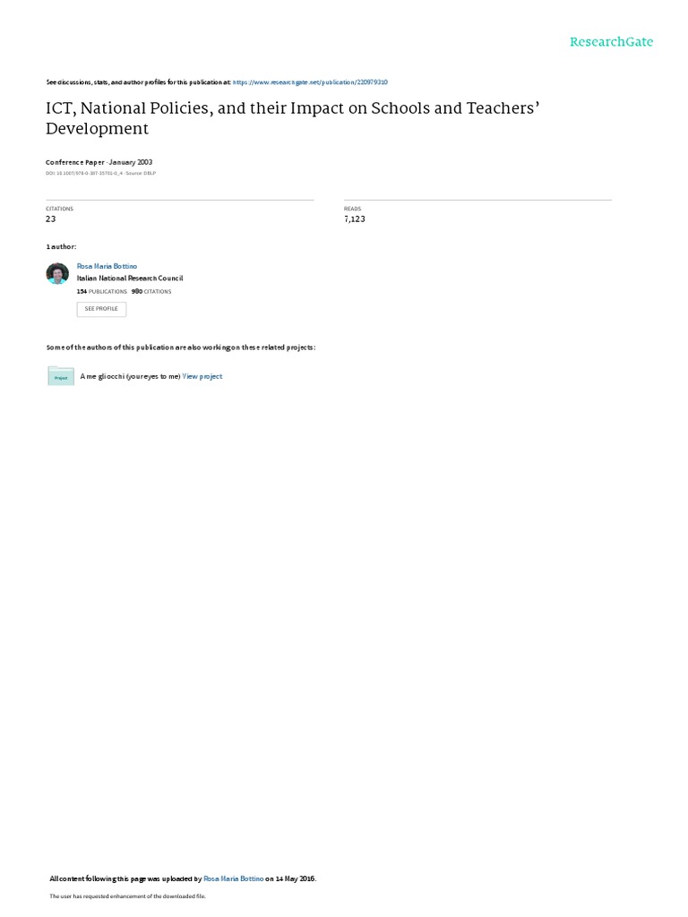 ICT National Policies and Their Impact On Schools | PDF | Educational ...