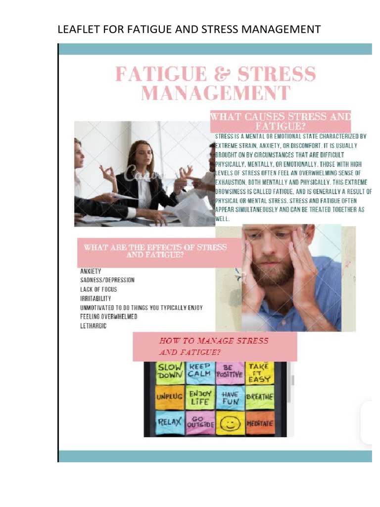 Leaflet Fatigue and Stress Management | PDF