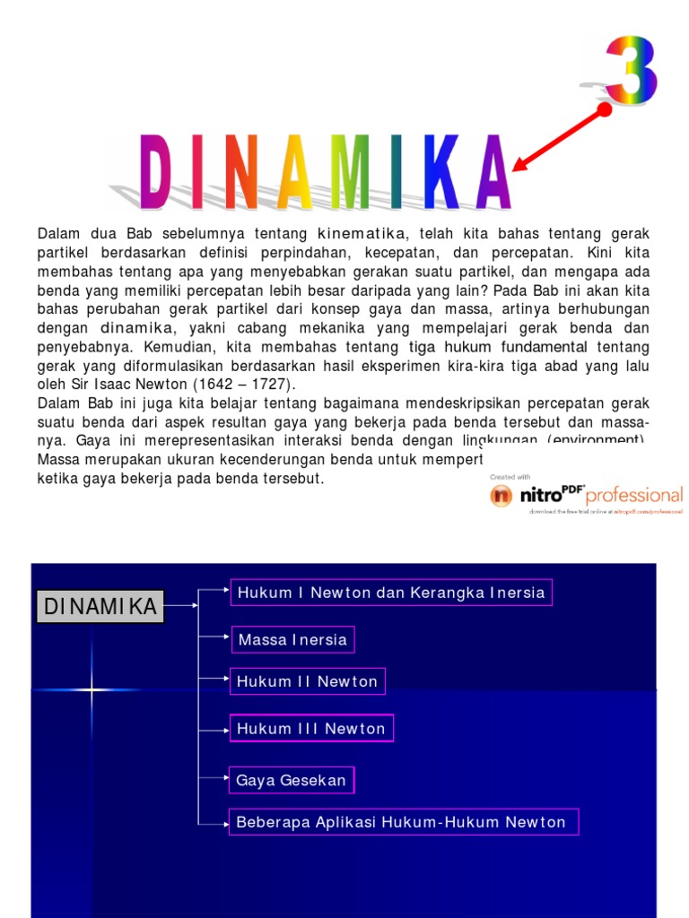 Bab 3 Dinamika | PDF | Sains & Matematika