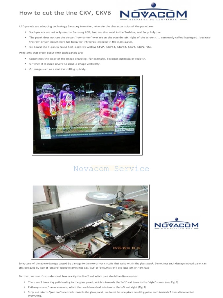 How To Cut The LCD Panel CKV, CKVB Line PDF | PDF