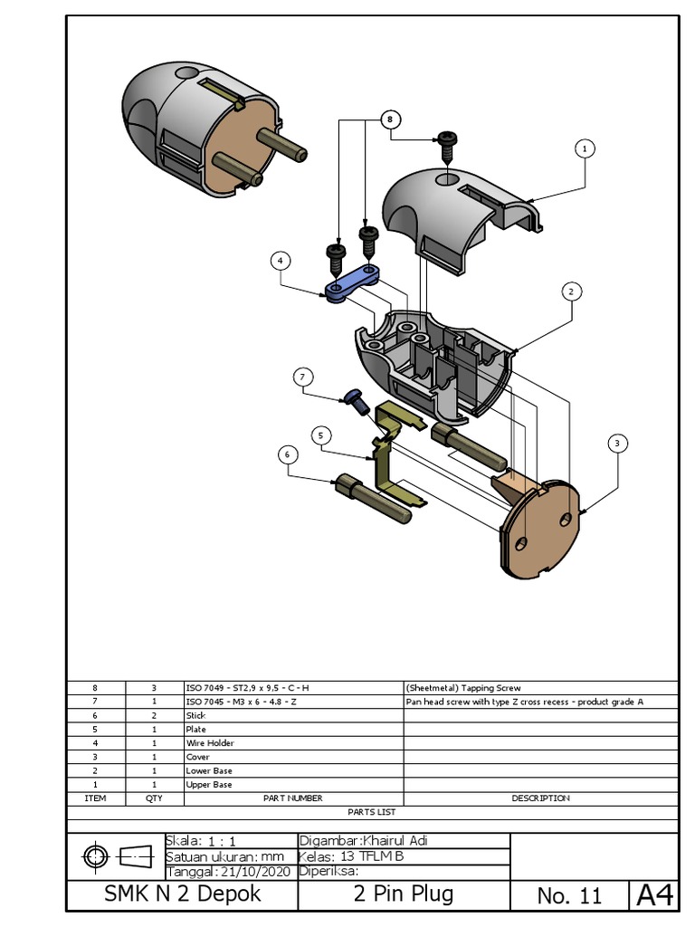 SMK N 2 Depok 2 Pin Plug No. 11 | Download Free PDF | Metalworking ...