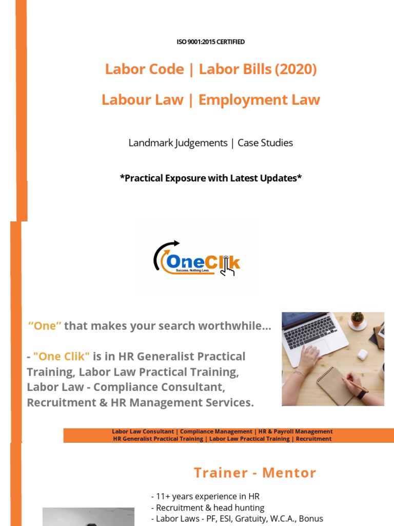 Labor Code - Bill, 2020 | PDF | Employment | Labor