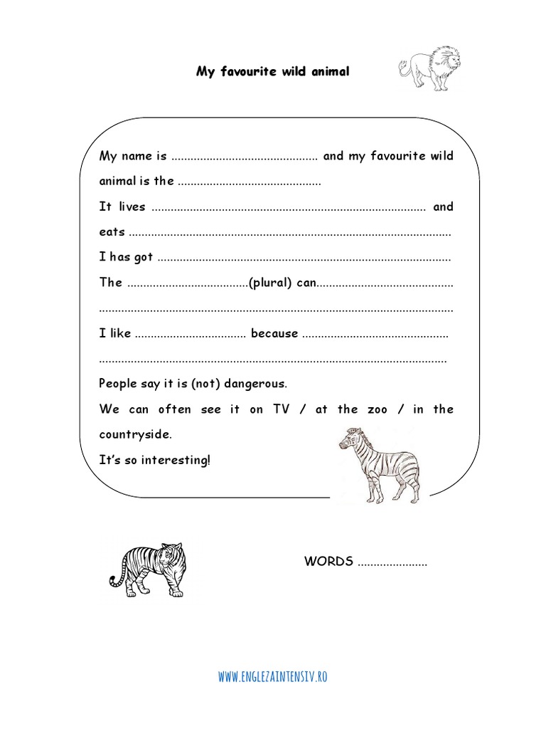 My Favourite Wild Animal Kab3l6sn PDF | PDF