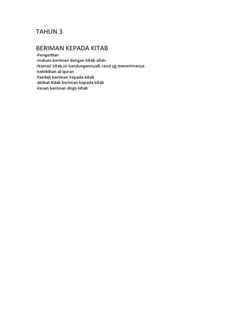 Nota Upkk Aqidah | PDF