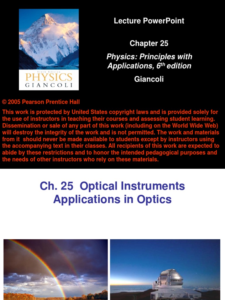 Lecture Powerpoint: Physics: Principles With Applications, 6 Edition ...