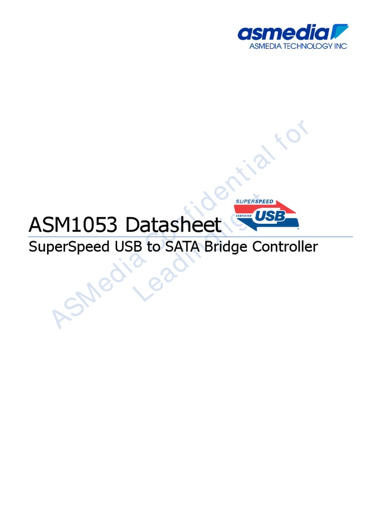 ASM1053 Datasheet v0.5 | PDF | Usb | Power Supply