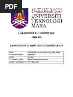 Bio462 Lab Report: Protein Determination | PDF