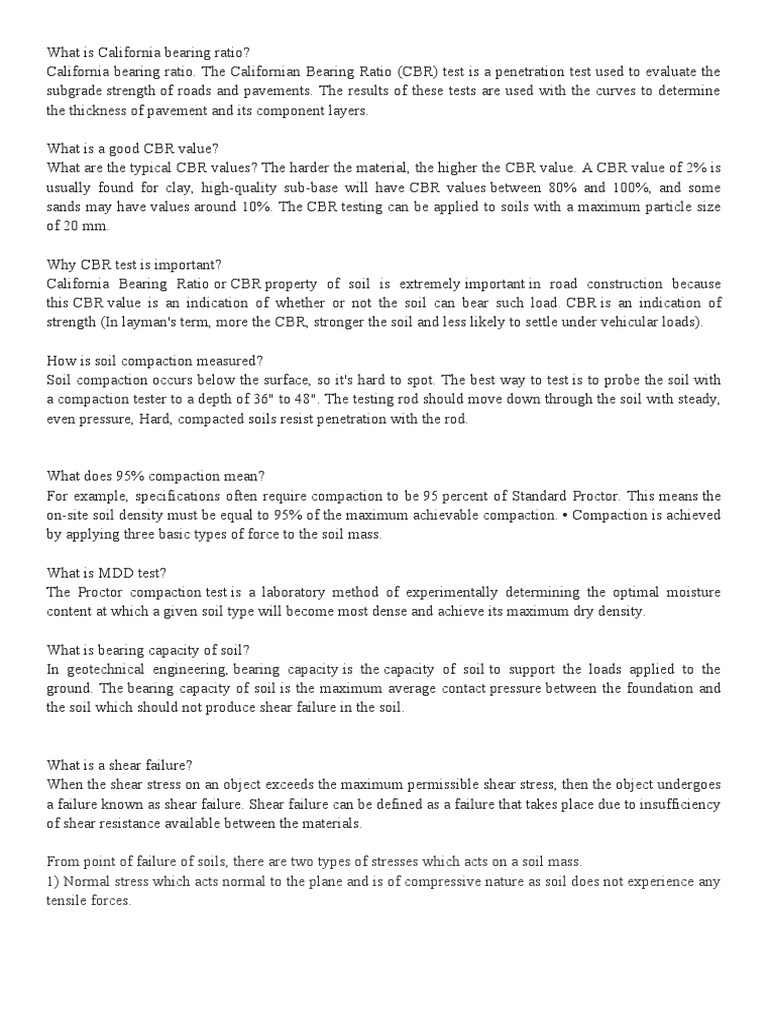 Cbr Test Pdf Strength Of Materials Stress Mechanics