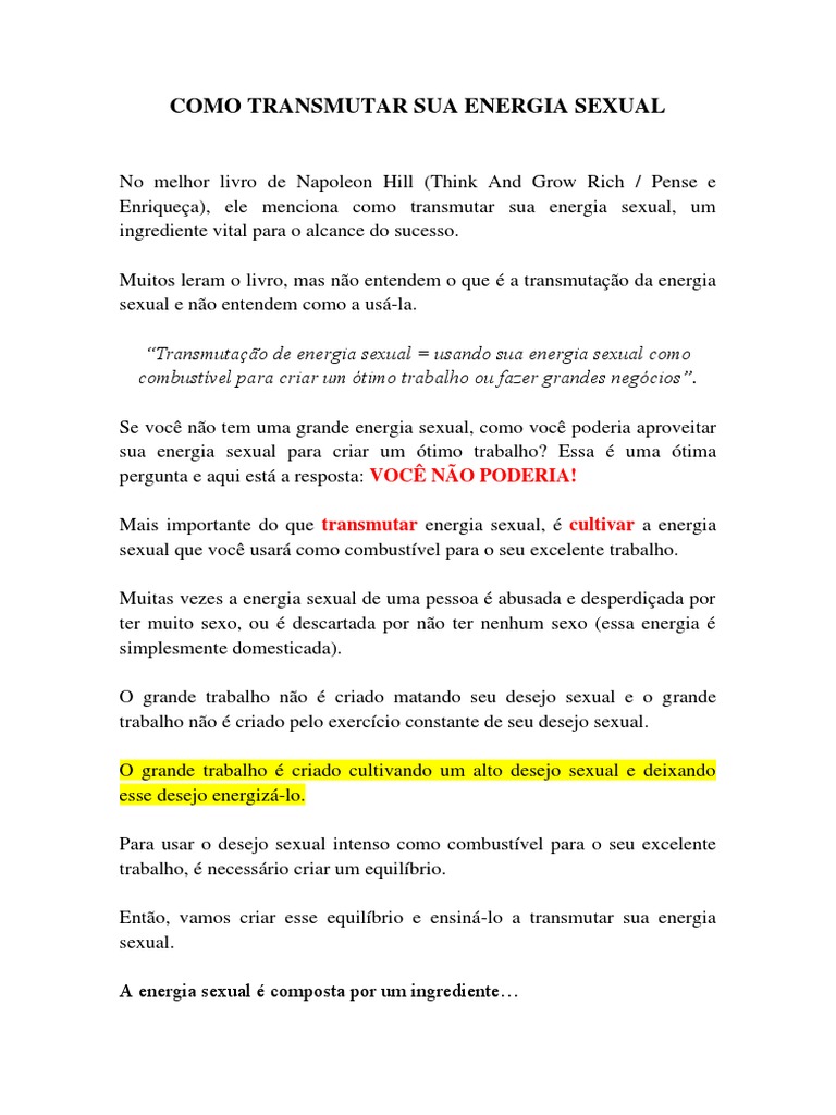 Como Transmutar Sua Energia Sexual | PDF | Cães | Amor