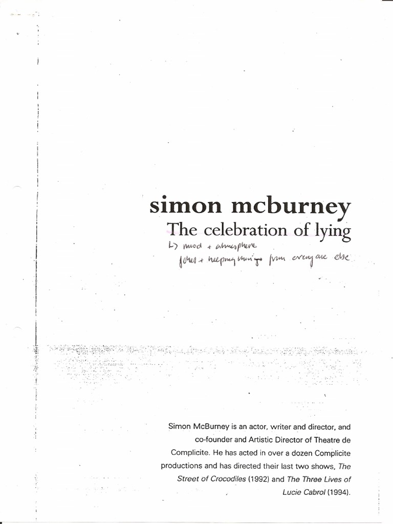 Simon McBurney - Interview | PDF