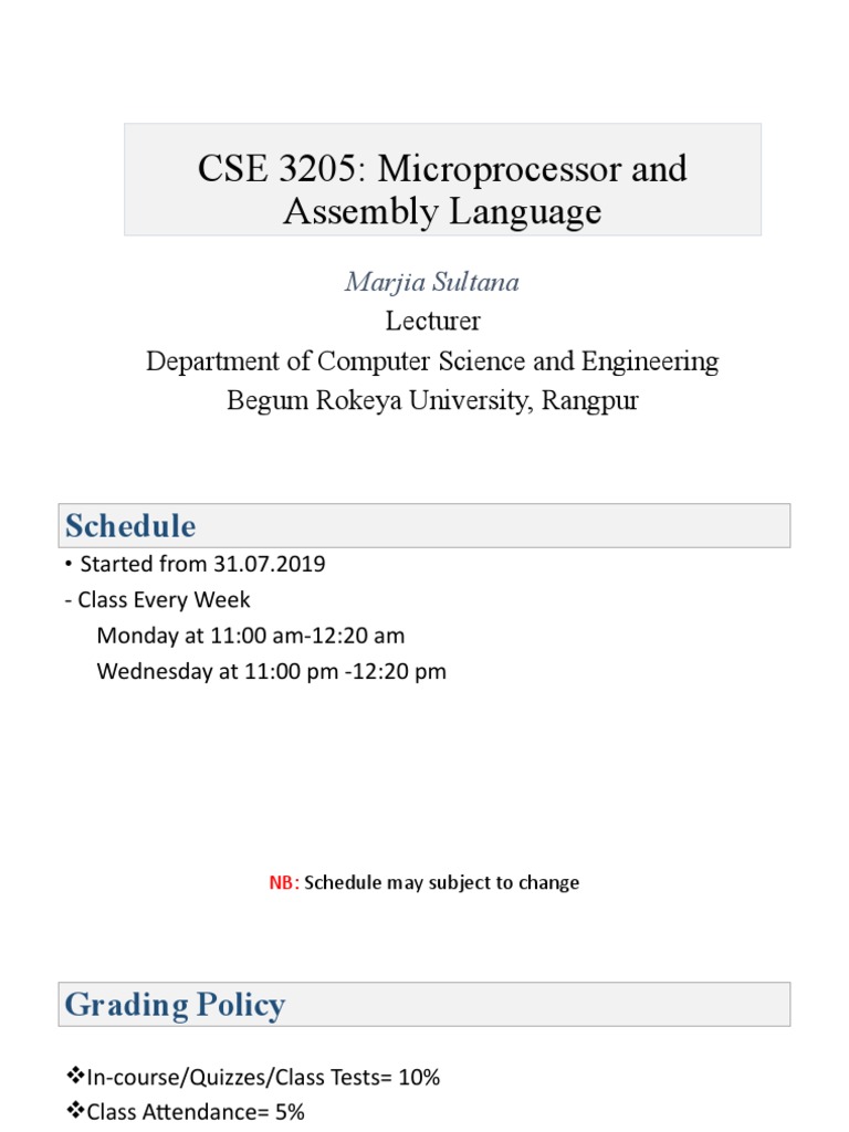 Lecture 1 - CSE - Microprocessor and Assembly Language | PDF | Central ... Lecture 1 - CSE - Microprocessor and Assembly Language | PDF | Central ...