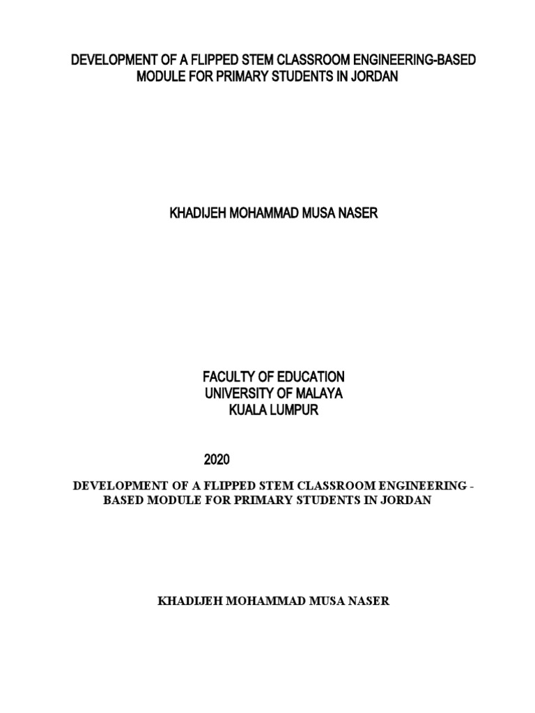 Development of A flipPED Stem Classroom ENGINEERING Modile (1) .Odt ...