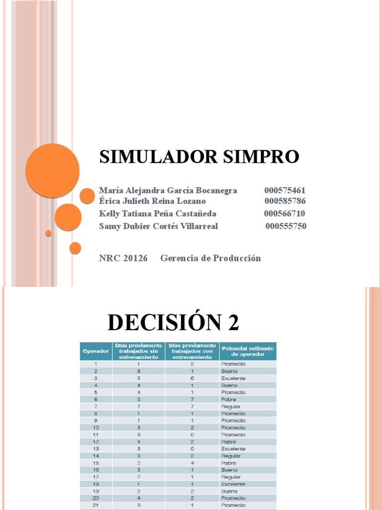 Simulador Simpro | PDF