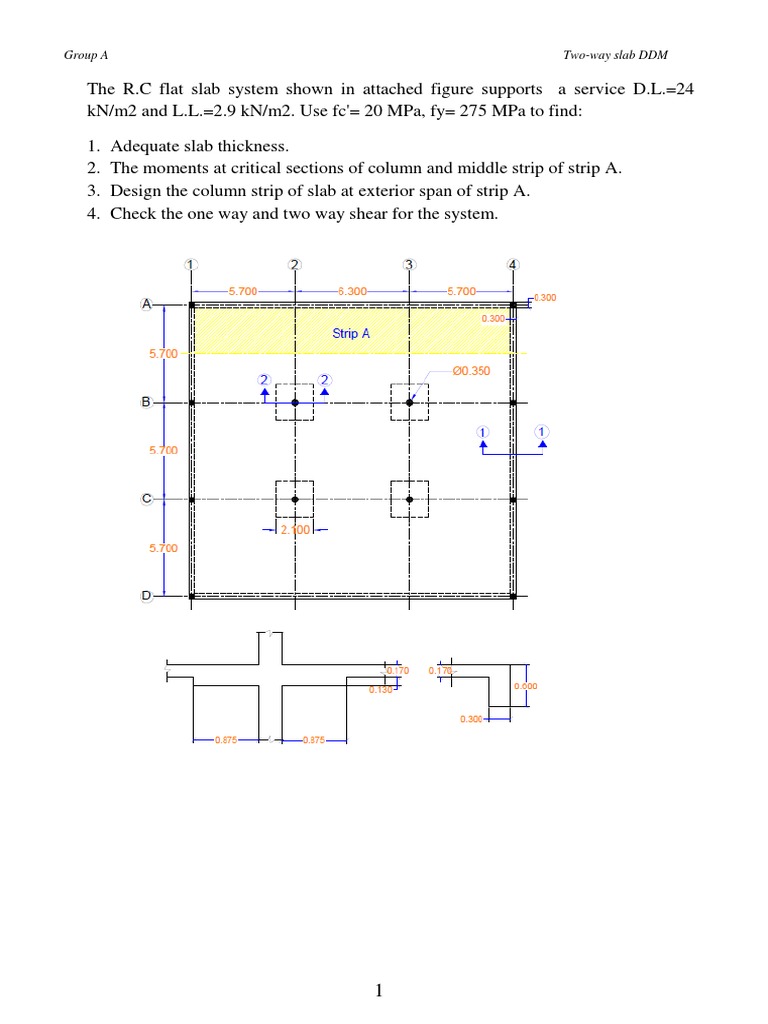 Group A Two-Way Slab DDM | PDF